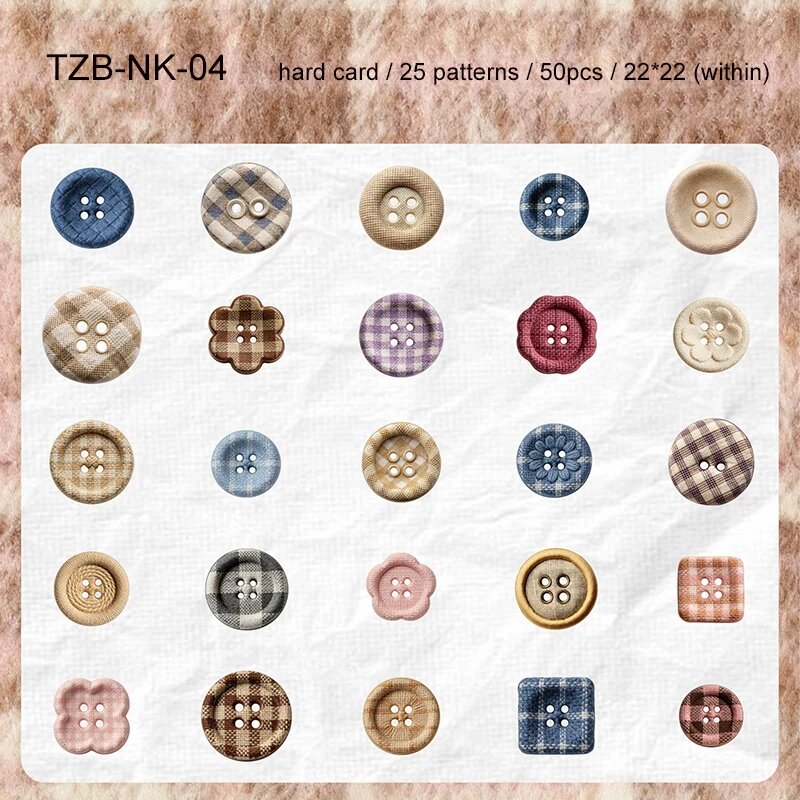 Винтажные кнопки TZB-NK-04 для скрапбукинга, 25 шт