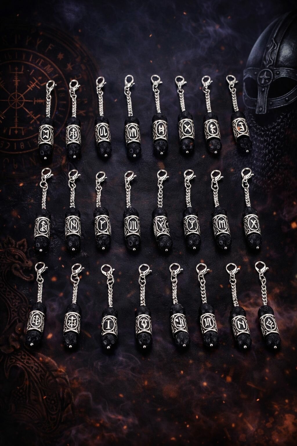 Брелок Руна с Вулканической Лавой - Оберег, Защита