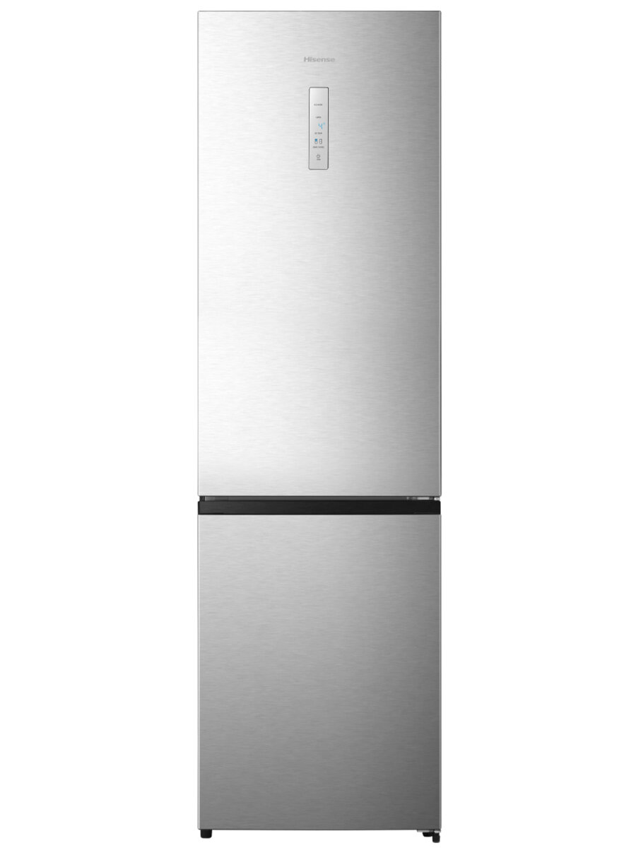 Холодильник двухкамерный Hisense RB3N331NAC1, полезный объем 324 л, Total No Frost, инверторный компрессор, класс энергоэффективности A+, зона свежести, серый