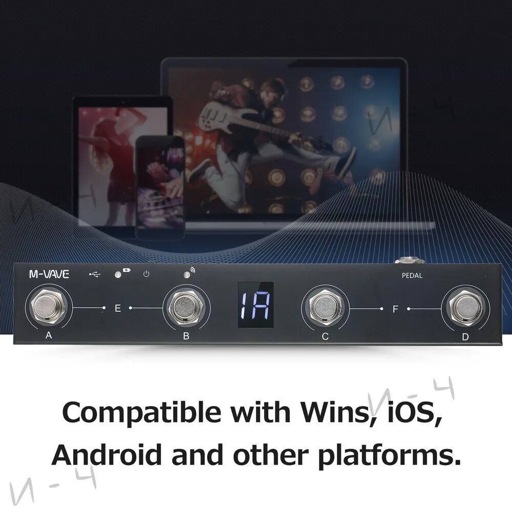 M-VAVE MIDI-контроллер портативная педаль ножного MIDI-контроллера 4 ножные переключатели — фото 1
