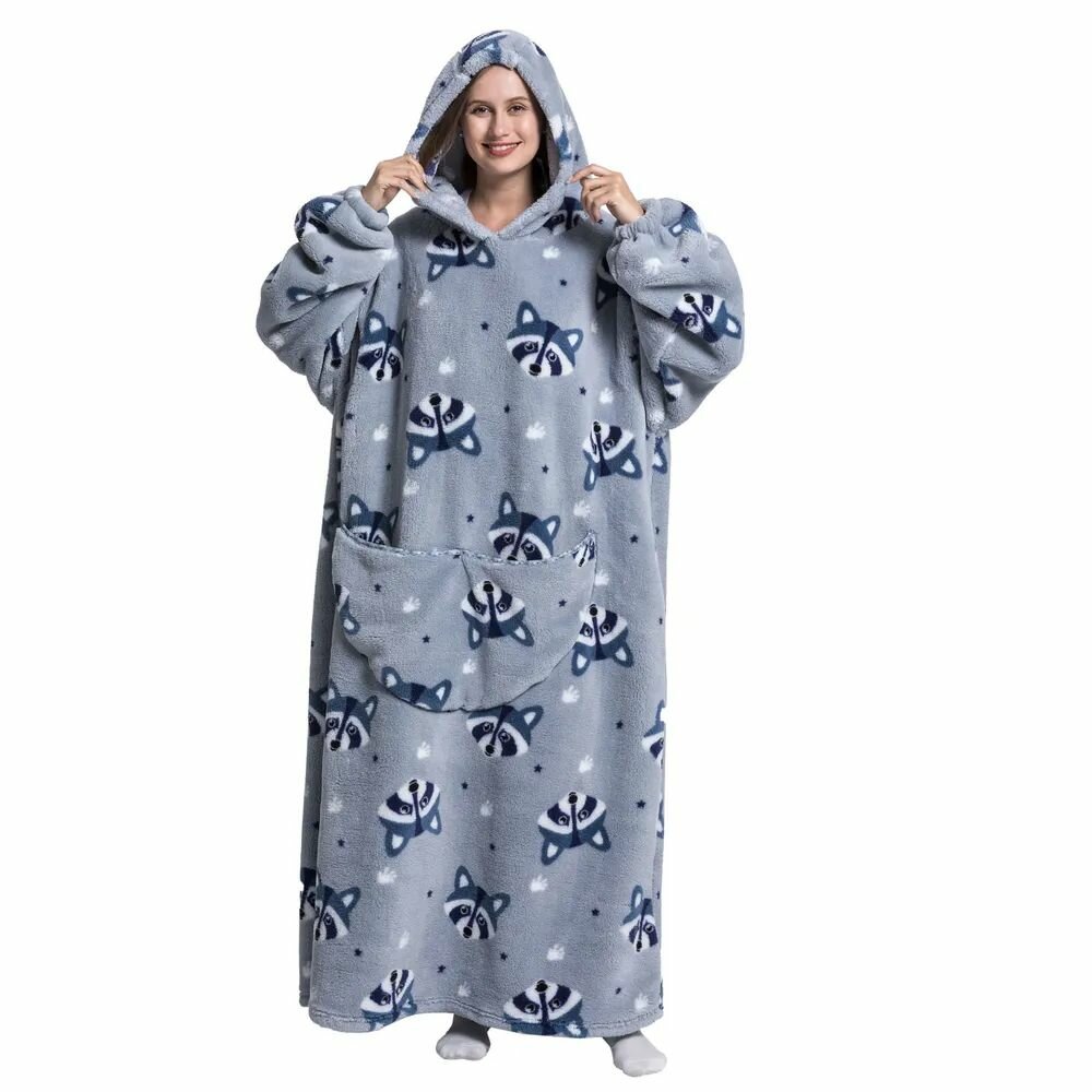 Плед с рукавами blanket hoodie -140cm , Полиэфирное волокно, 140 см х 80 см