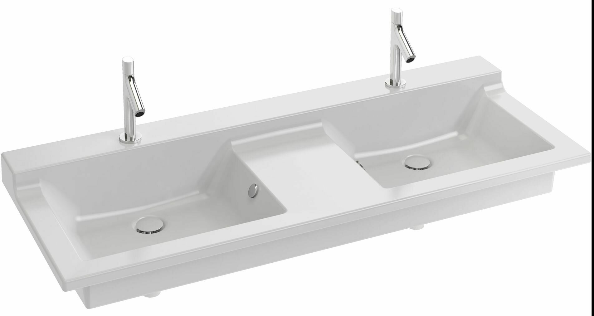 Раковина-столешница Подвесная двойная 140 x 54 см Jacob Delafon Soprano EXJ112-00