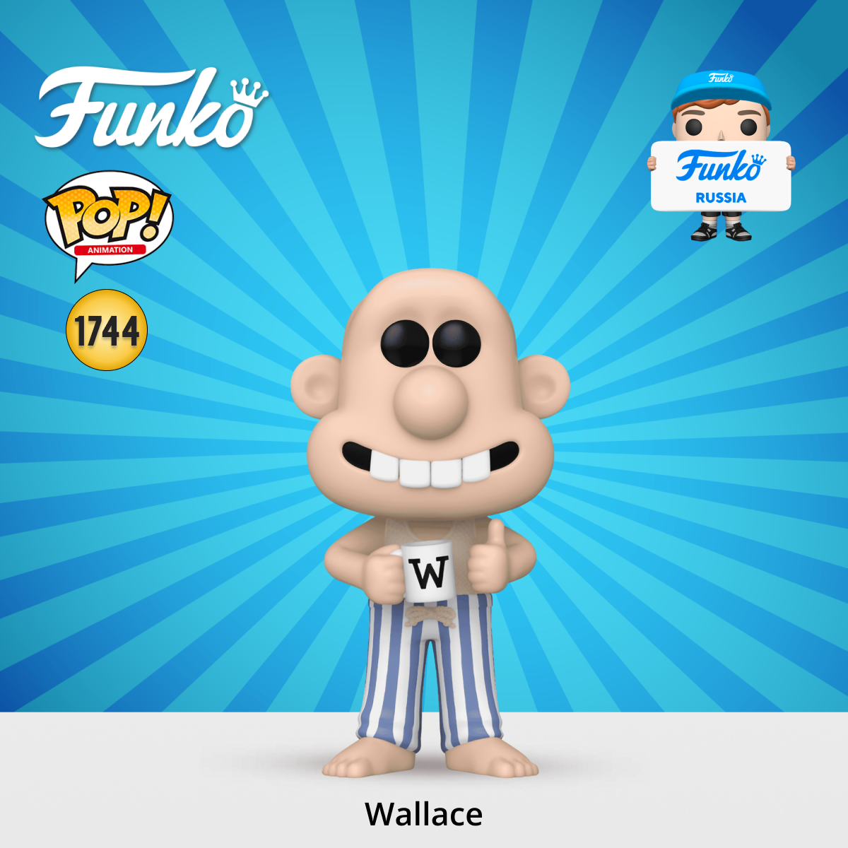 Фигурка Funko POP! Movies Wallace & Gromit Wallace (in Pajamas) (1744) 79780