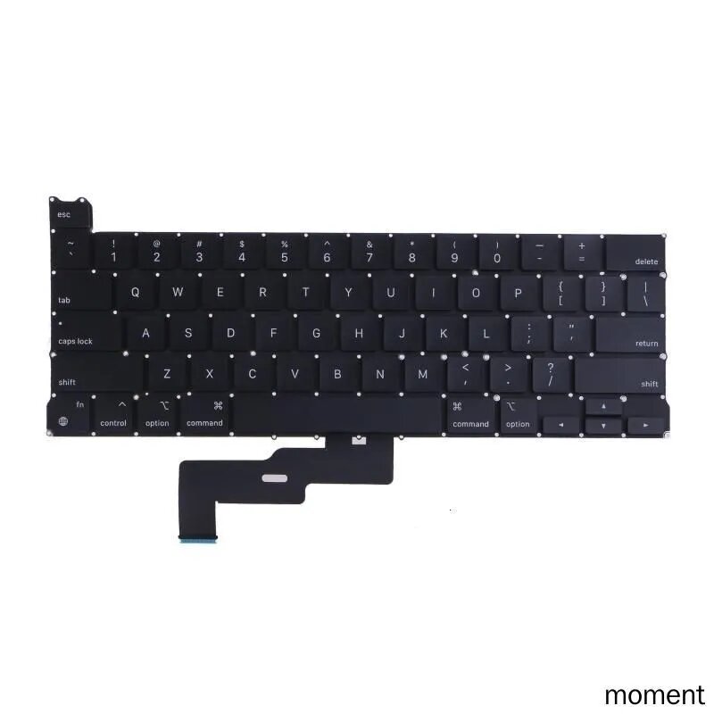 Клавиатура для MacBook Pro 13" A2338 для ноутбука, пластик, английская (ANSI), разноцветная, подсветка клавиш