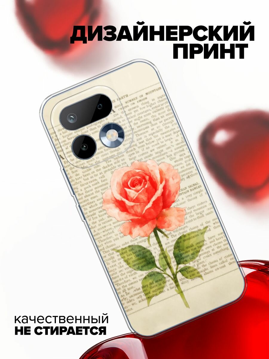 Чехол на Realme 16 Pro / Реалми 16 Про с принтом Гербарий роза — фото 1