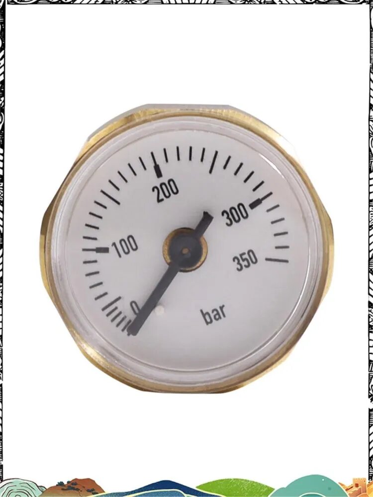 ED 28 мм циферблат прецизионный манометр 350 бар с резьбой 1/8 дюйма совместим адаптера PCP