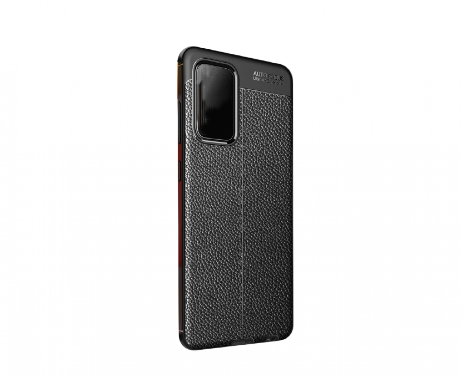 Чехол накладка Чехол. ру для Samsung Galaxy A52 (SM-A525F) 2021 из износостойкого силикона с тиснением под кожу, черный