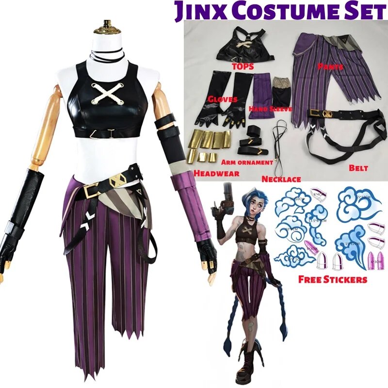 Костюм Arcane Jinx для женщин XXL, Costume Only