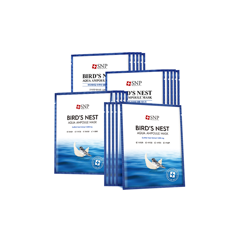 Маска для лица женская SNP Bird's Nest Aqua Ampoule Mask с экстрактом птичьего гнезда