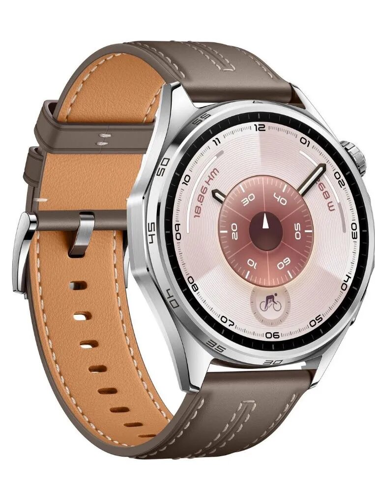 Часы Huawei GT 6 55020FWE 46мм, 1.47", коричневый/серебристый