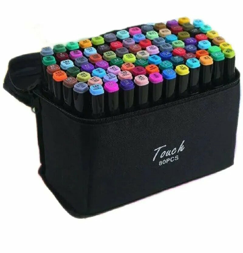 Набор маркеров Спиртовой, 80 шт. для скетчинга