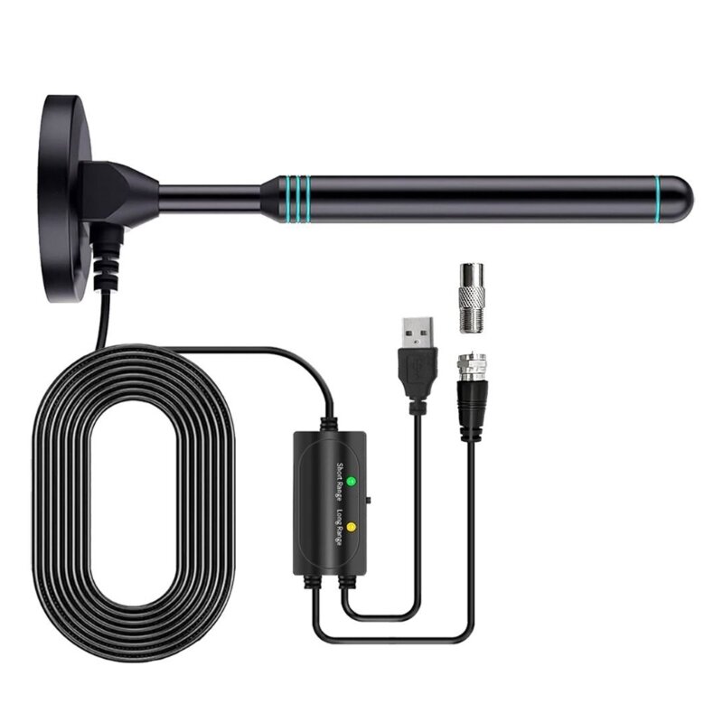 Цифровая Антенна HDTV Для Внутреннего/Наружного Усиления Сигнала Антенны 4K 1080P VHF/UHF Приемное Крепление На Магнитном Основании