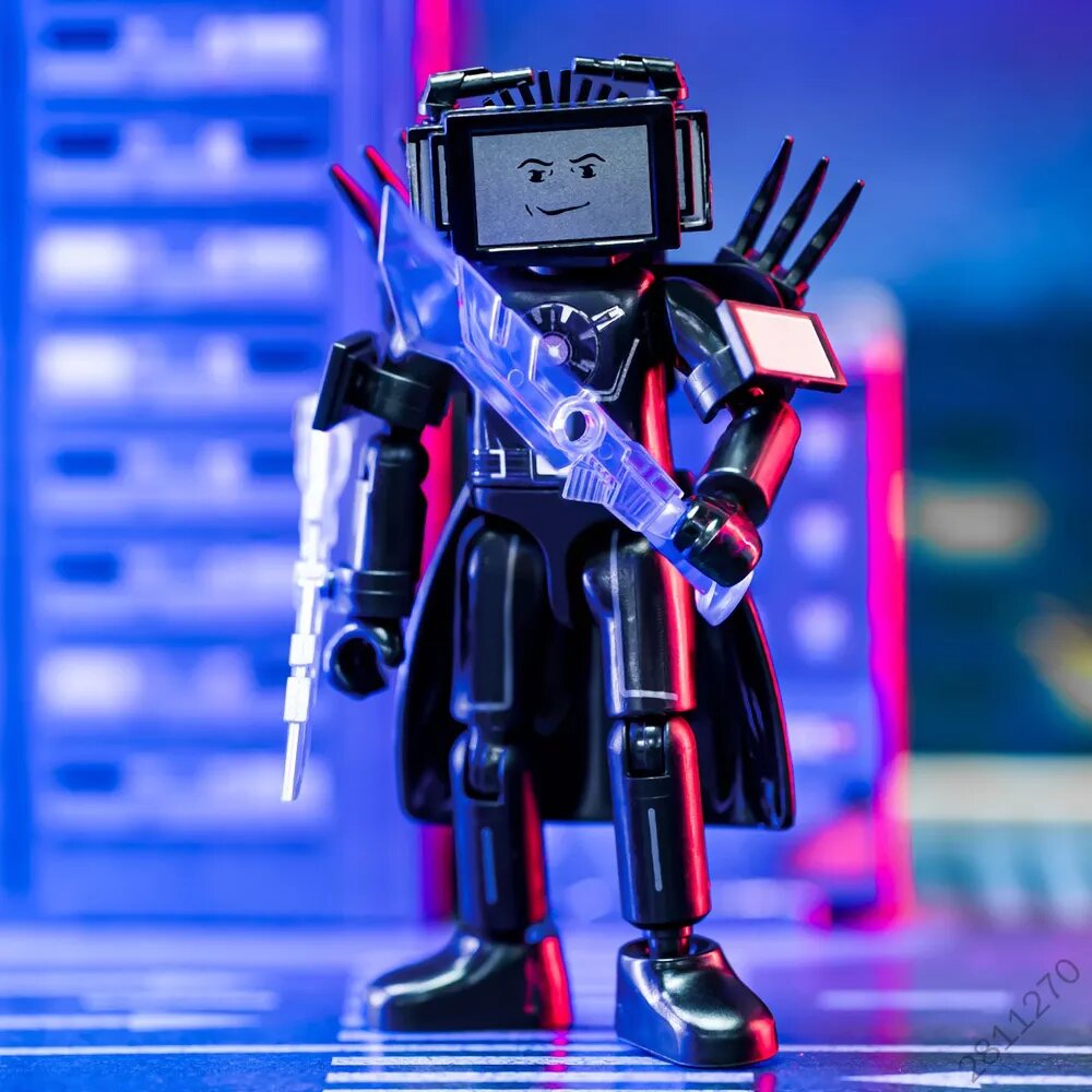 Конструктор Robot Warrior с оружием из пластика, развивающий для мальчиков, тематика роботы, цвет черный