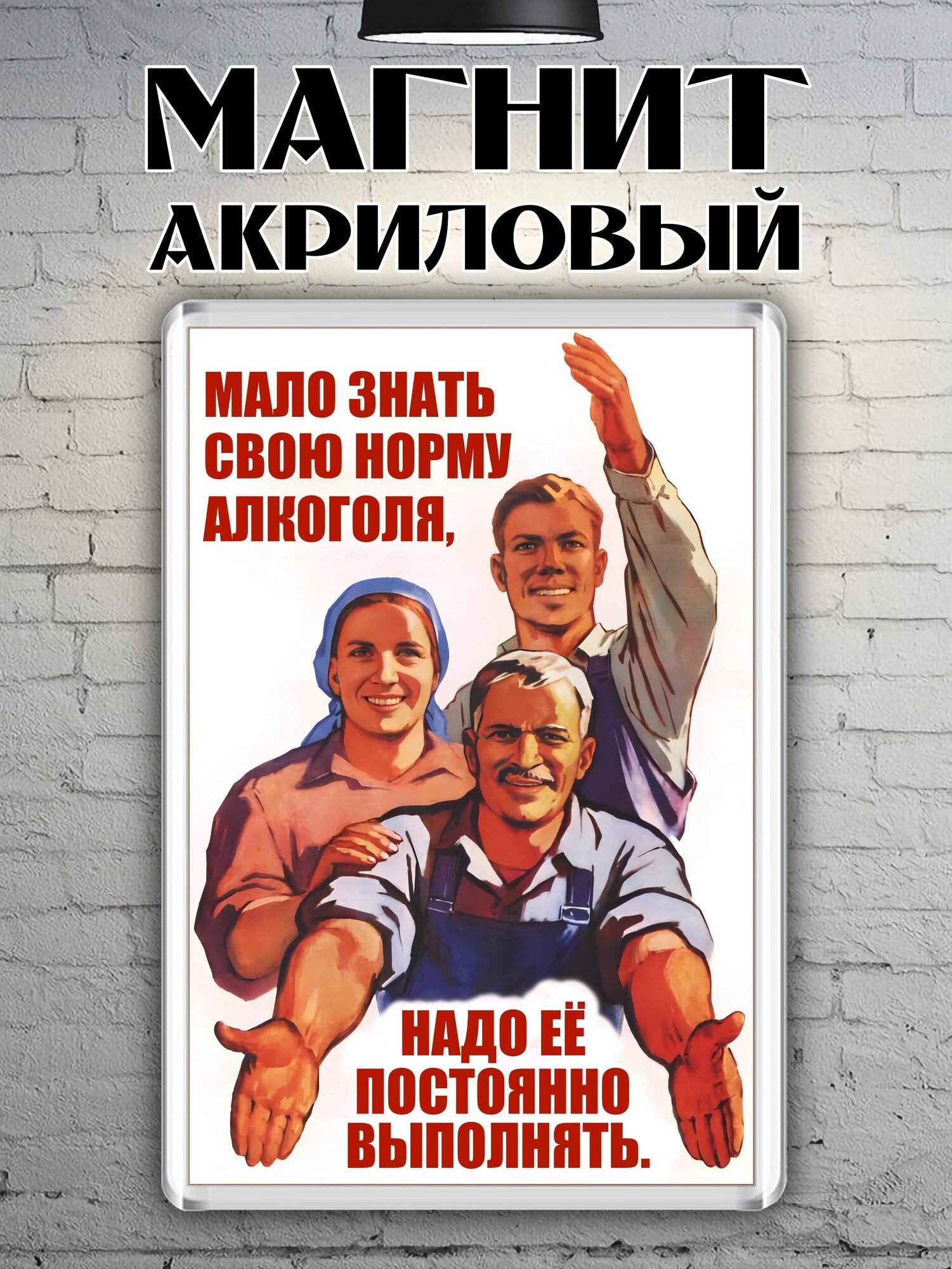 Магнит на холодильник "Знай свою норму"