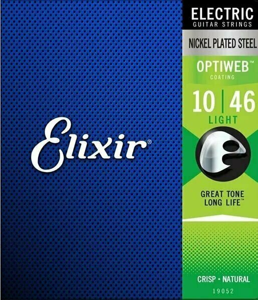 19052 Optiweb Комплект струн для электрогитары, никелированная сталь, Light 10-46, Elixir