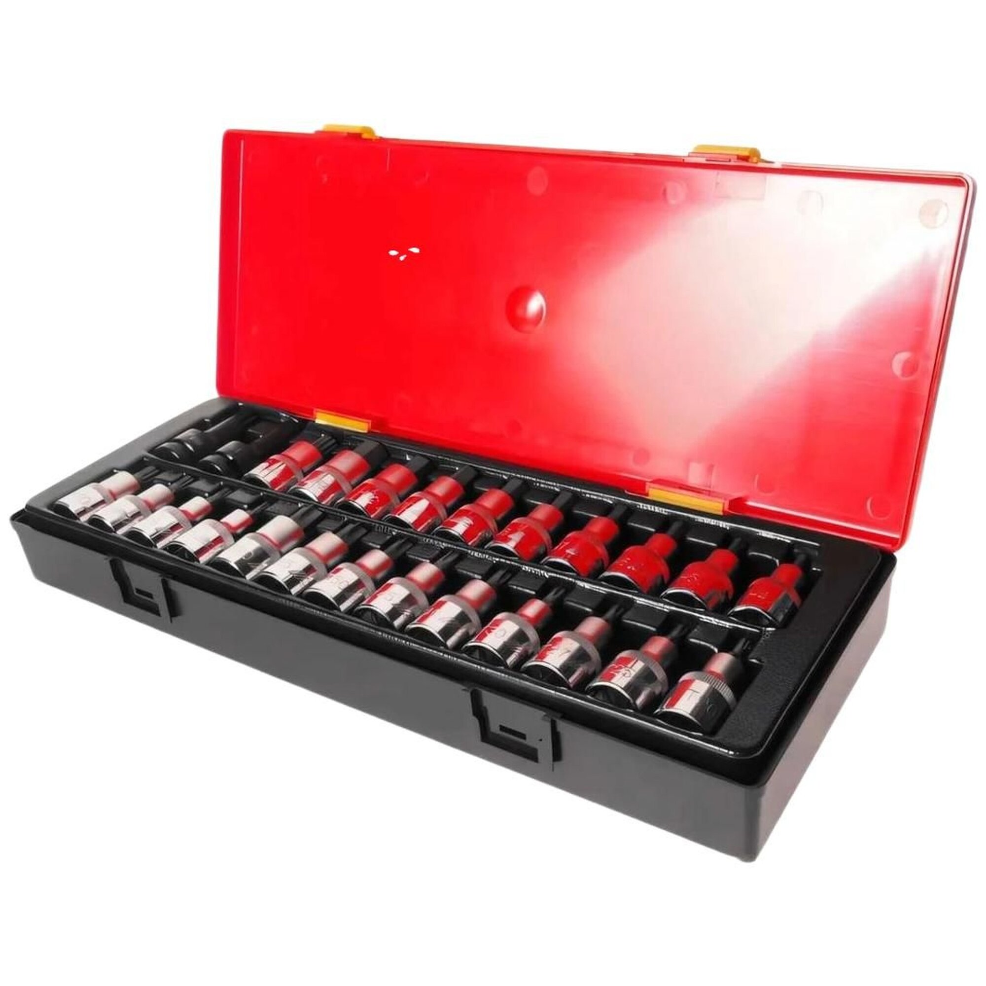 Набор бит-головок 1/2" HEX H4-H14, TORX T20-T60, SPLINE M5-M12 (25 предметов) JTC K4251