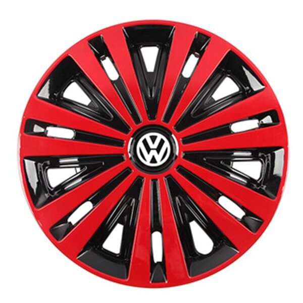 Колпаки на колеса Volkswagen R14 комплект 4 шт. - Черный/Серебристый