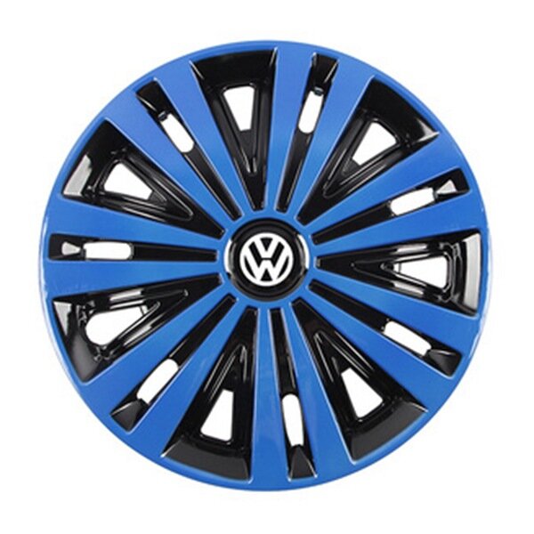 Колпаки на колеса Volkswagen R14 комплект 4 шт. - Черный/Серебристый