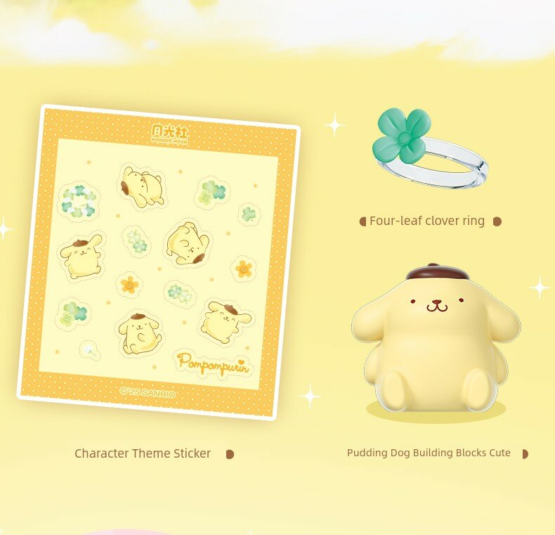 Сборная коробка Sanrio Star Wish Fingertip Series с кольцом Пуддинг Дог, коллекционный подарок на день рождения