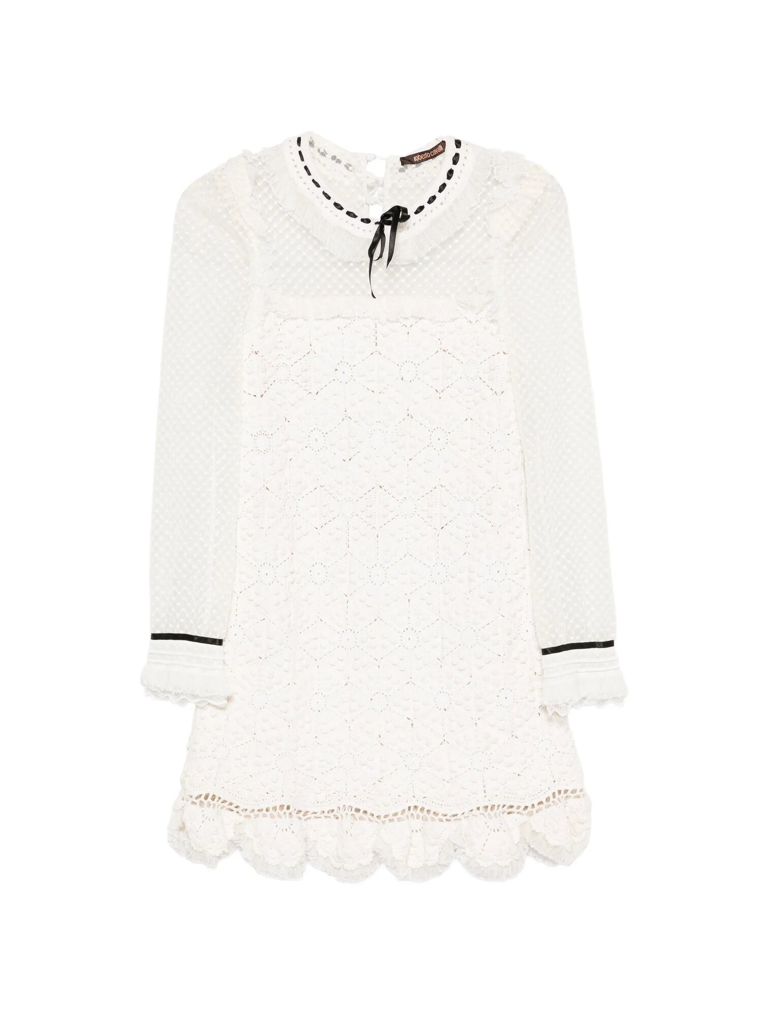 Платье Crochet ribbon-detail mini dress