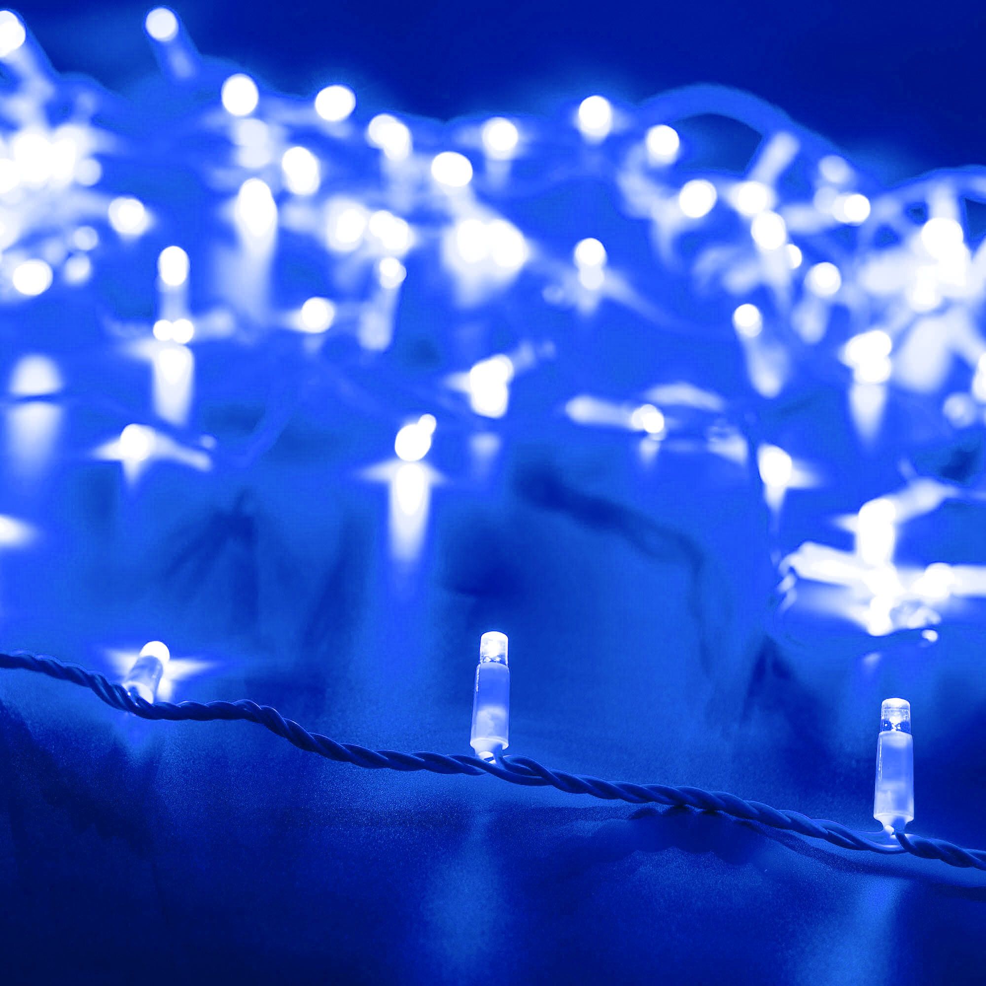 Светодиодная гирлянда ARD-STRING-CLASSIC-10000-WHITE-100LED-FLASH BLUE (230V, 7W) (Ardecoled, IP65, 1 год) 025818