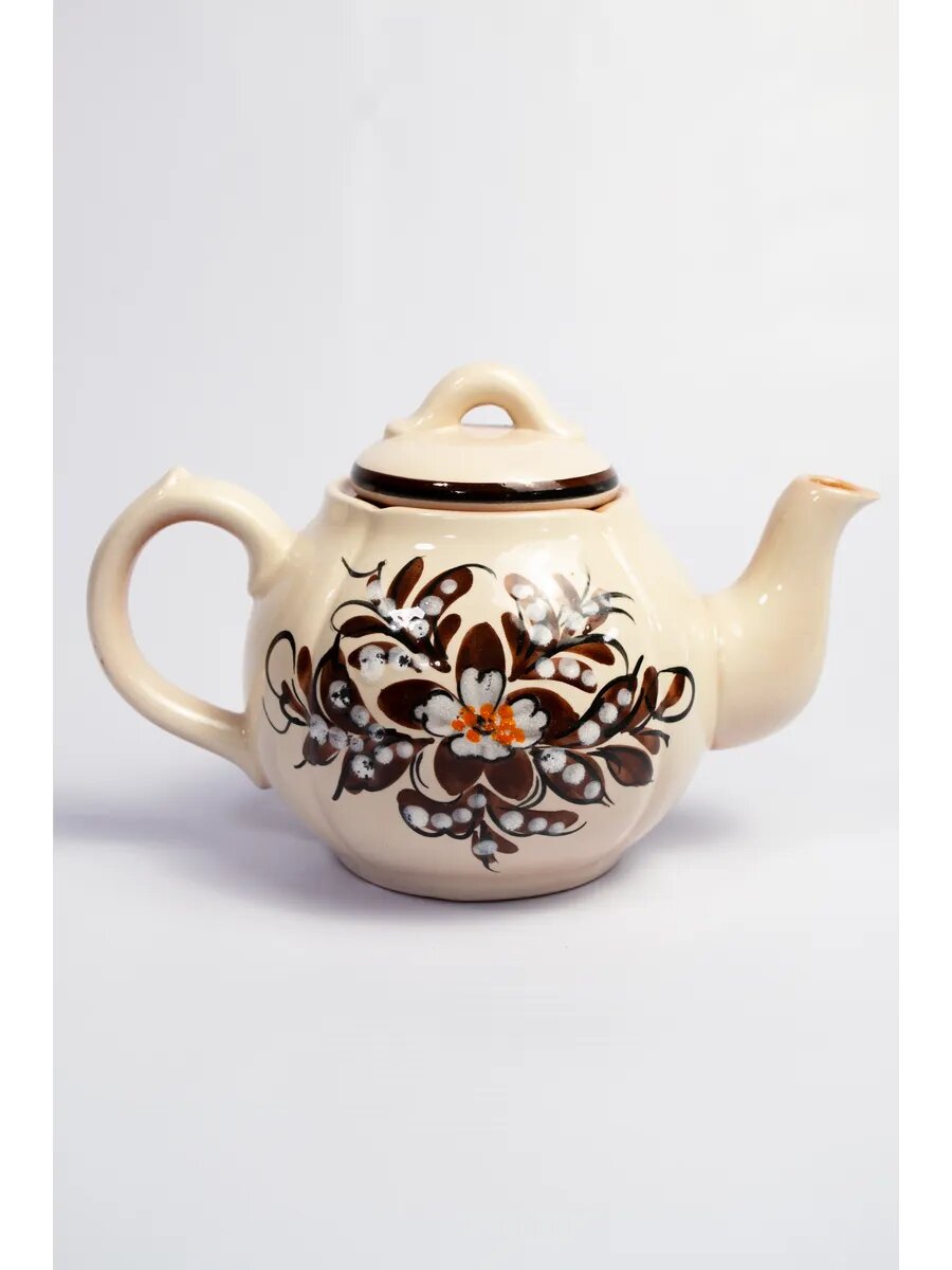 Чайник заварочный 1 л, красная глина