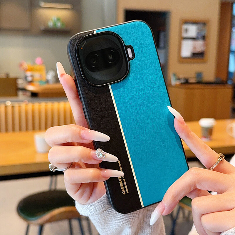 Чехол Для Vivo iQOO Z11 Turbo / Виво Айку з11 турбо, soft touch, чехол-кардиомонитор, искусственная кожа, поликарбонат (PC), защита камеры, ударопрочный, усиленные углы, Vivo, Vivo iQOO Z11 Turbo, blue,