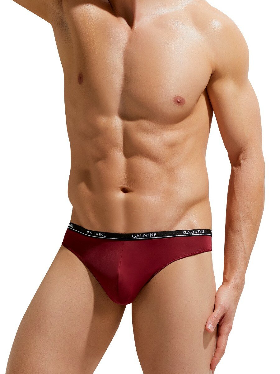 Мужские трусы тонги бордовые GAUVINE 1009 полиамид/эластан L (48)