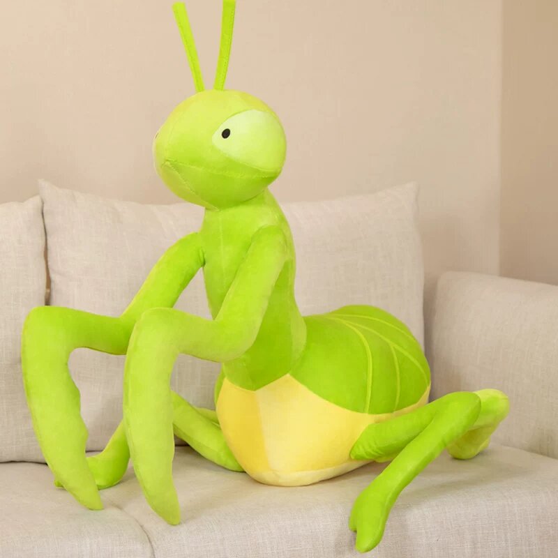 Chartreuse Mantis Plush Toy Stuffed Animal Pillow, 70 см длиной x 50 см высотой, мягкий и милый подарок на день