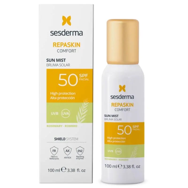 Спрей-мист липосомальный для лица Sesderma Repaskin "Розмарин" Comfort SPF50, 100 мл