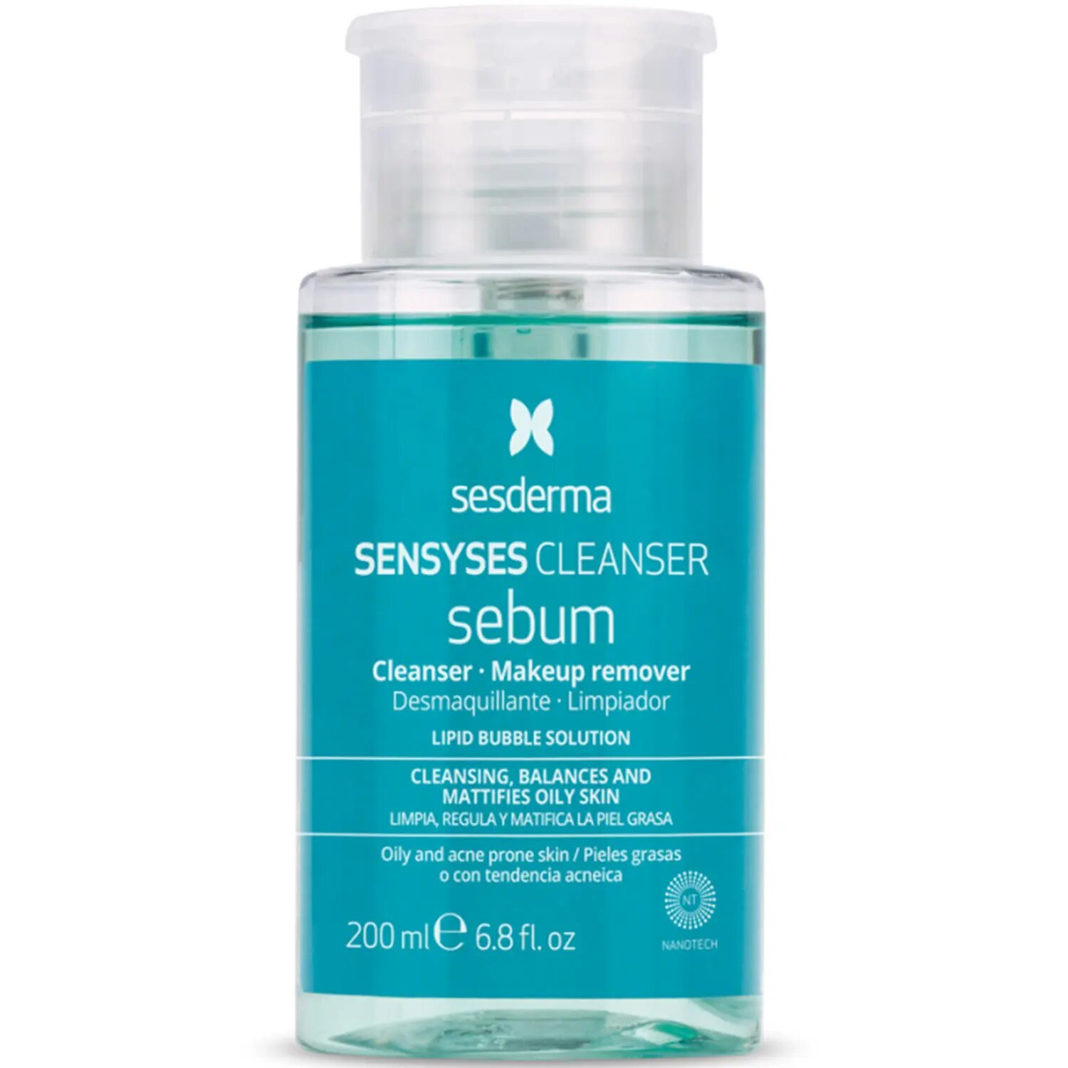 Лосьон SESDERMA SENSYSES Cleanser SEBUM Липосомальный для снятия макияжа для жирной и склонной к акне кожи, 200 мл