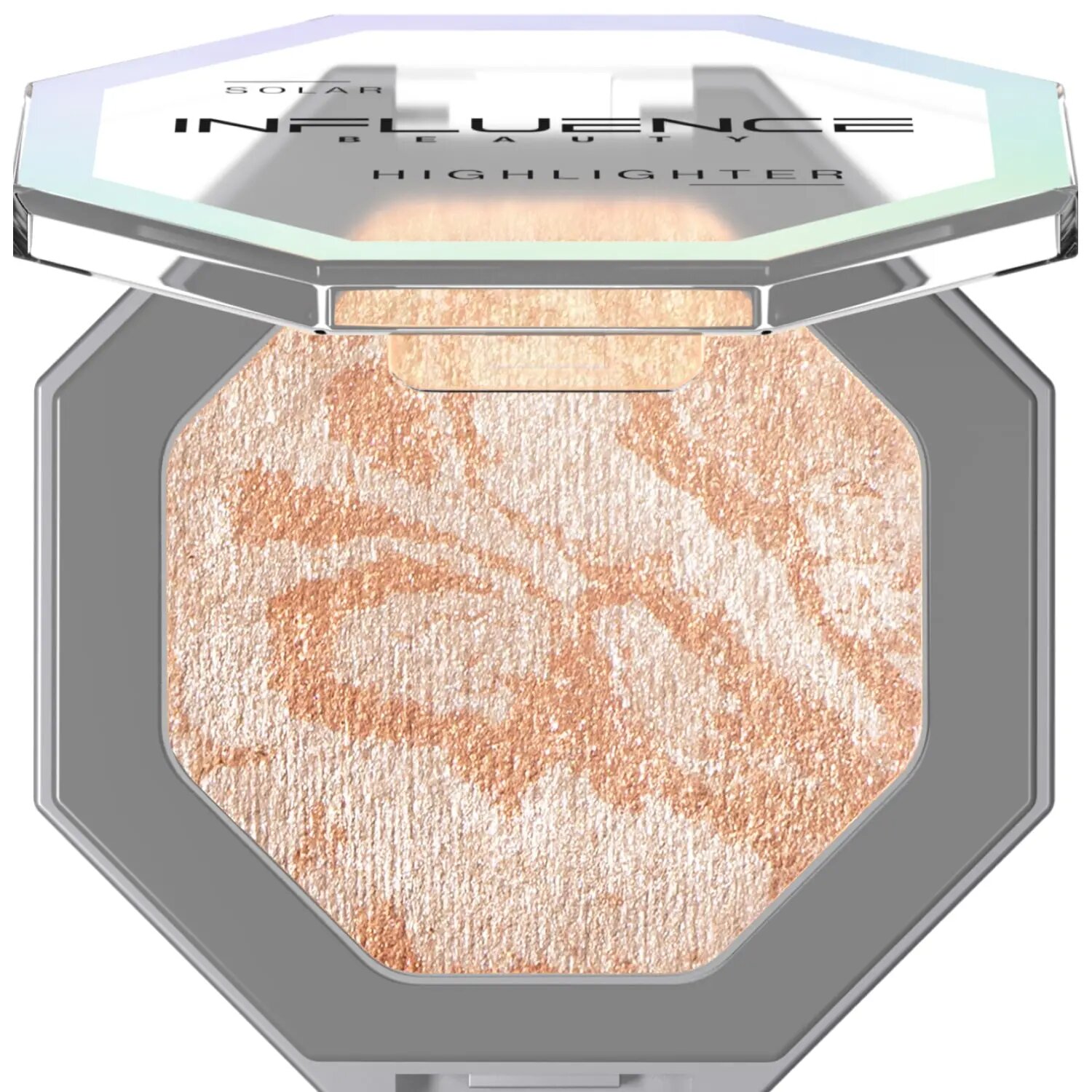 Хайлайтер INFLUENCE BEAUTY SOLAR с сияющими частицами, эффект деликатного сияния, золотой, 4,8г