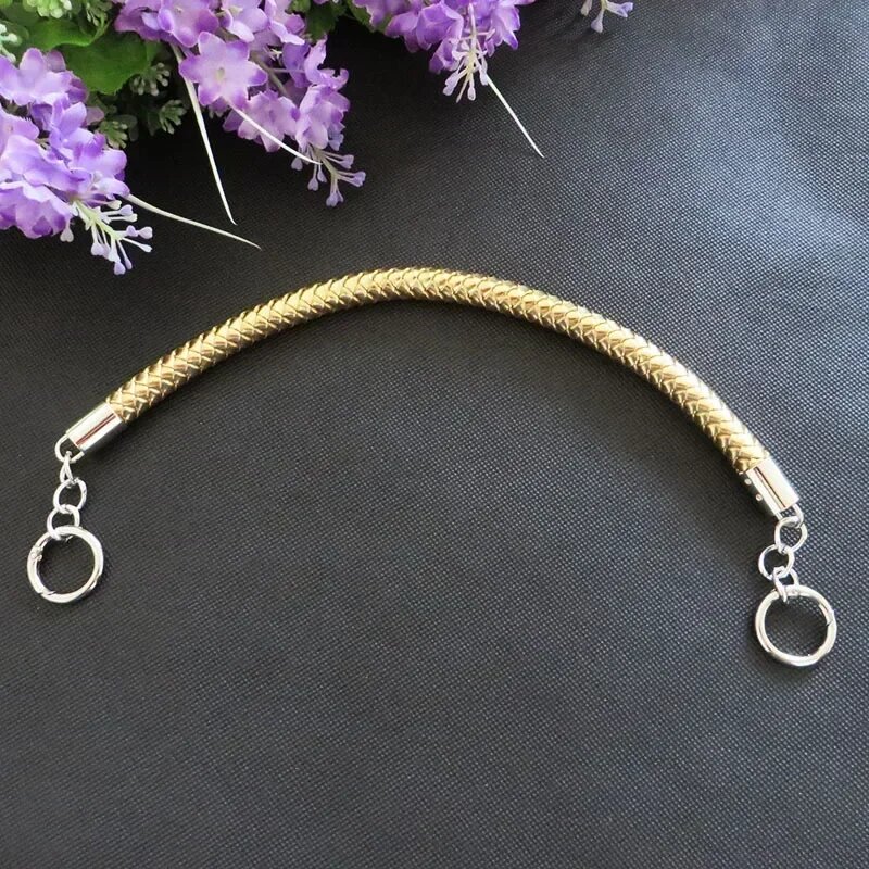 Плетеная ручка для сумки, 30 см, Gold, 2 шт.