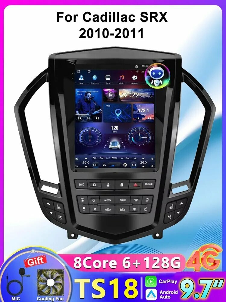 TOYOUSONIC Автомагнитола, диагональ: 9.7", 2 DIN, 6ГБ/128ГБ