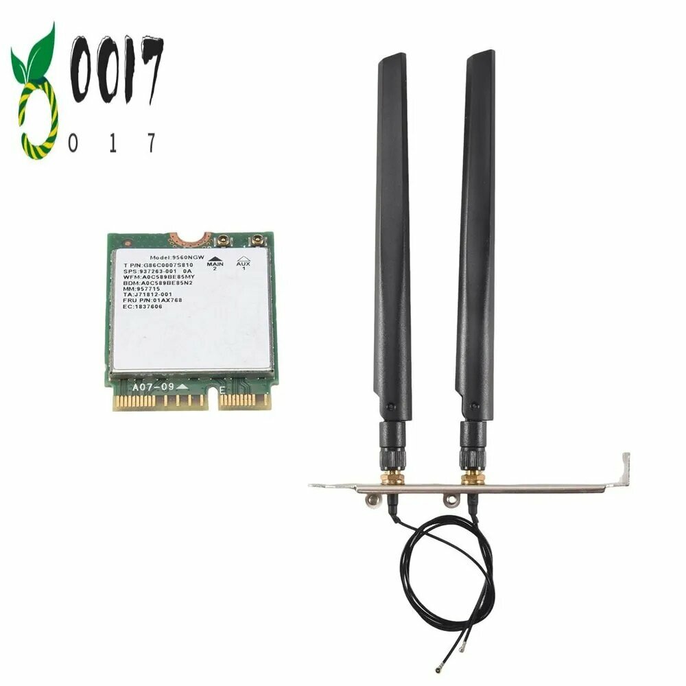 (E R O X) 1730 Мбит/с совместим с настольного комплекта Dual Band Wireless AC 9560 Bluetooth 5.0 802.11Ac M.2 CNVI 9560NGW Карта Wi-Fi антенной