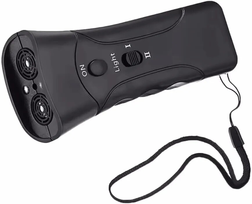 Отпугиватель собак ультразвуковой с фонариком, функцией дрессировки и для защиты от животных