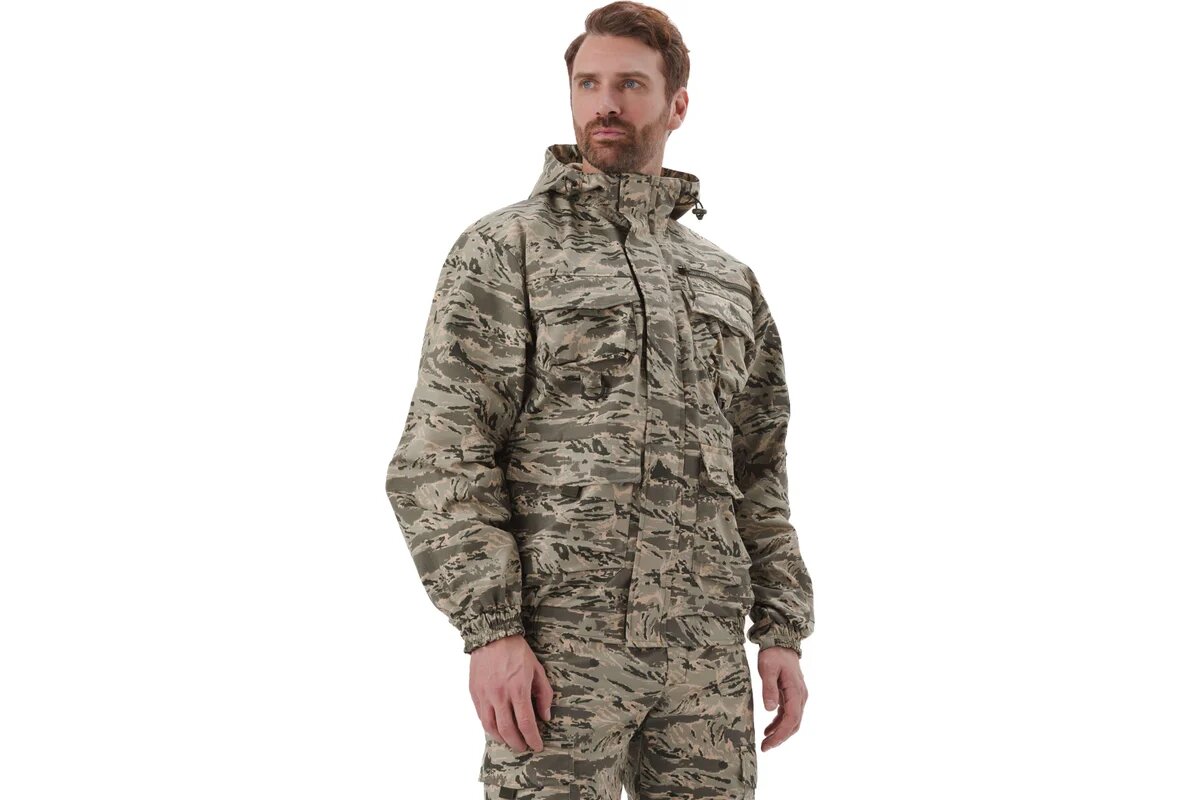 Костюм URSUS барс 56‑58 «КМФ Серый Легион» из твила рип‑стоп, защита от истирания и загрязнений для охоты и рыбалки