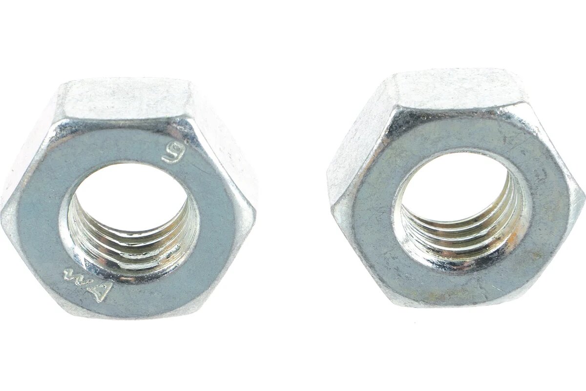 Оцинкованная гайка КрепСтройГрупп М10 DIN 934 из стали с покрытием цинка, класс прочности 6, шаг резьбы 1.5, размер под ключ 17 мм