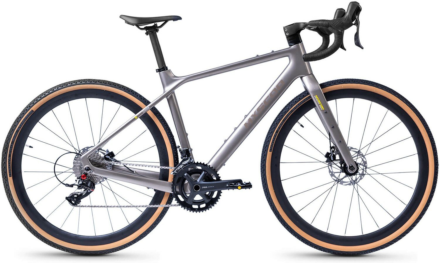 Велосипед Mxscoo Gravel 9BIke 700C G920 (2026), карбоновая рама, размер 52 см, цвет Серый