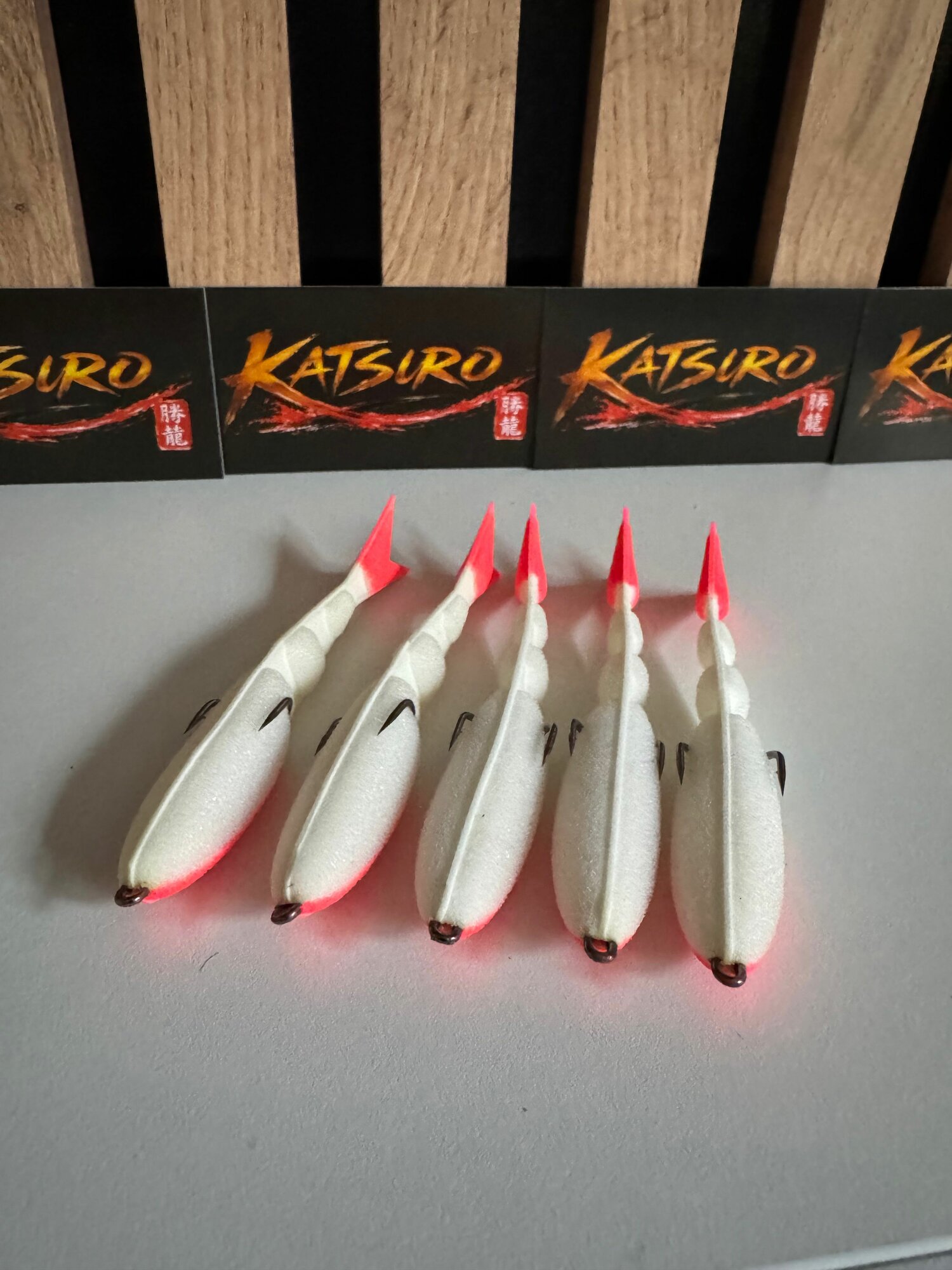 Поролоновая рыбка для рыбалки Katsuro(2гр,10 мм) набор 5 шт, цвет белый, УФ