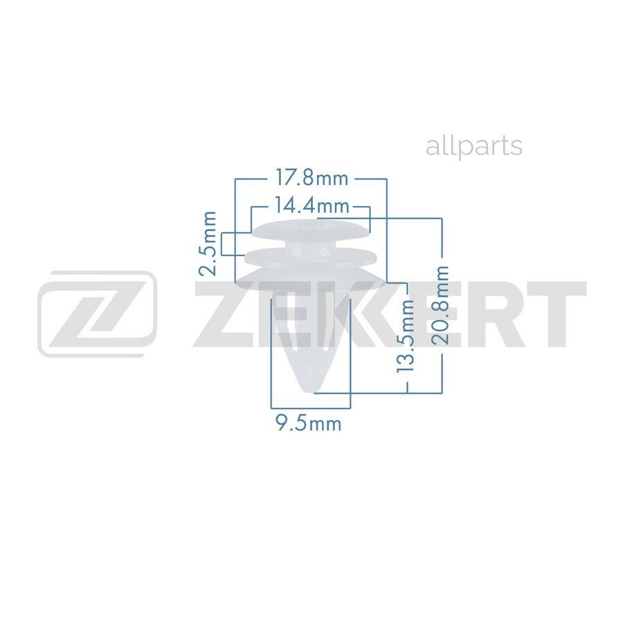 ZEKKERT BE-1017 Клипса крепёжная BMW (миним. кол-во заказа 10 шт)