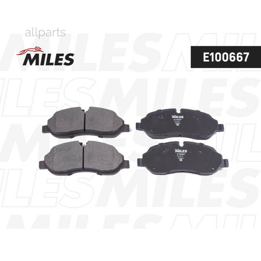 MILES E100667 Колодки тормозные FORD TRANSIT 13- передние (для сдвоенных шин)
