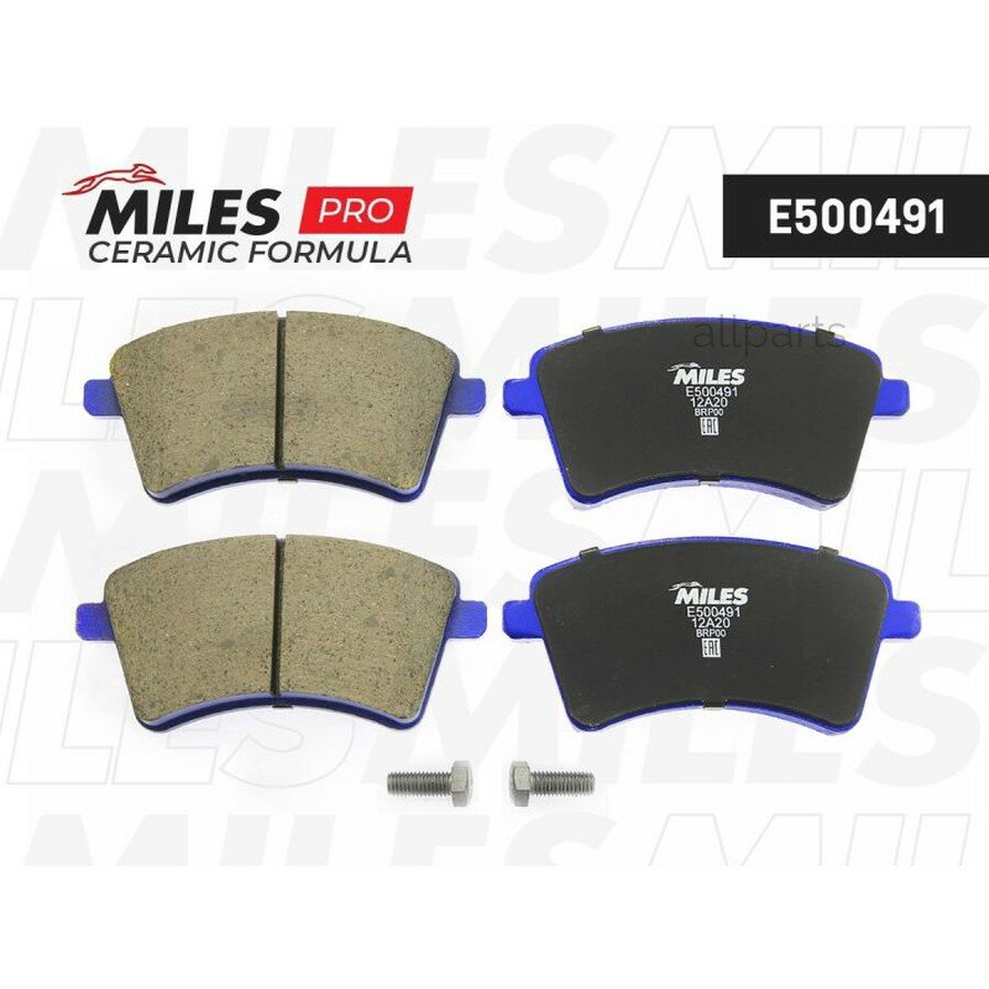 MILES E500491 Колодки тормозные RENAULT KANGOO 08- передние Ceramic