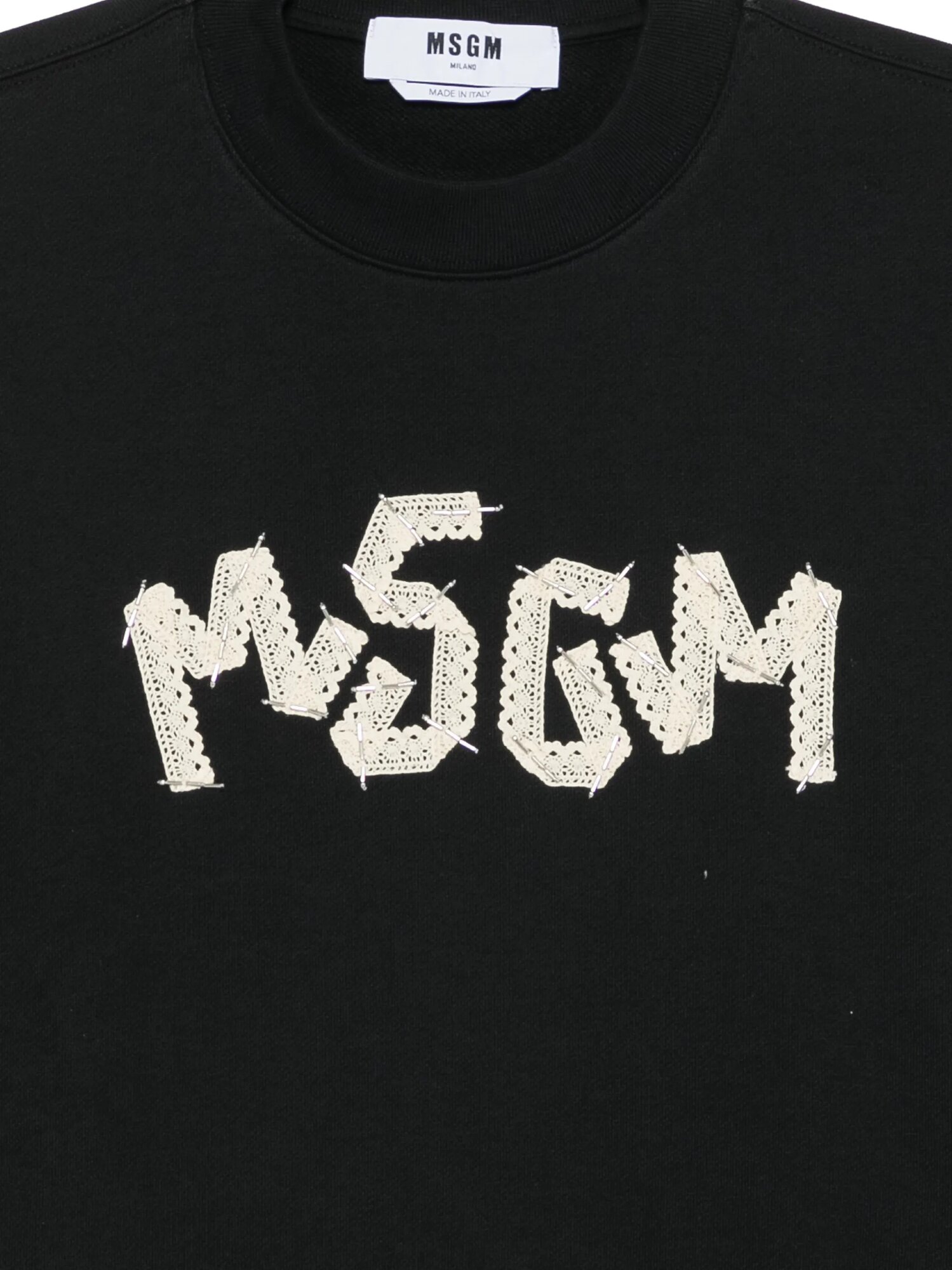 Толстовка MSGM, размер 44, , black — фото 1