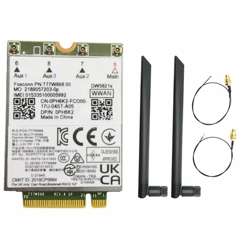 (JJEEFFO))DW5821E X20 4G LTE-Модуль Cat16 Gigabit Беспроводная Карта Для