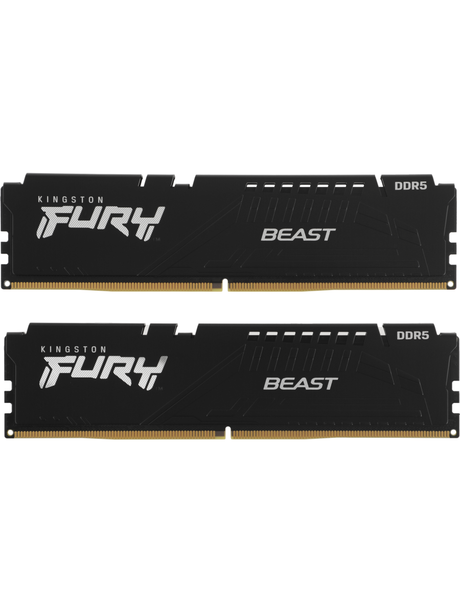Память DDR5 2x16GB 6400MHz Kingston KF564C32BBEK2-32 Fury Beast RTL Gaming PC5-51200 CL32 DIMM 288-pin 1.4В kit single rank с радиатором RTL