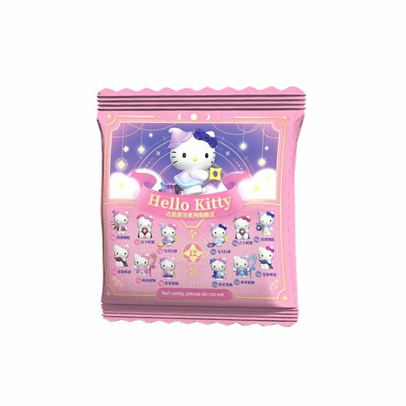 Фигурка-подвеска Hello Kitty Astrology Study Cute Bean Kitty Blind Box, милый подарок для девочек Одиночная случайная