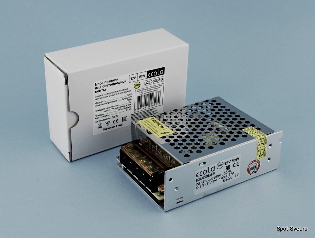 Ecola LED strip Power Adapter 50W 220V-12V адаптер питания IP20 для светодиодной ленты