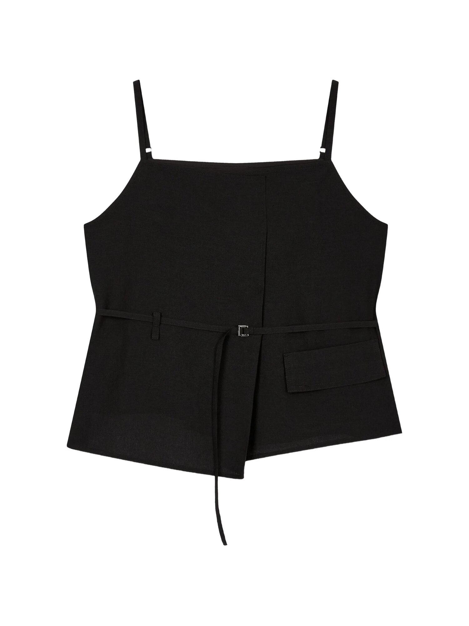 Топ Belted asymmetric-hem top