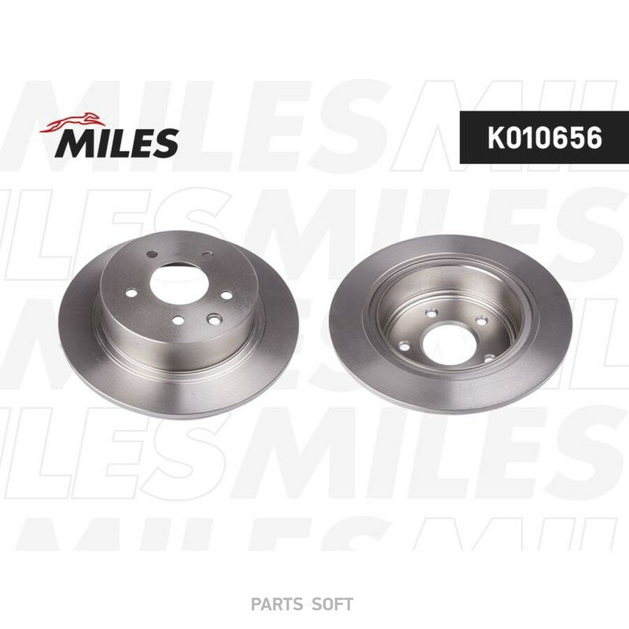MILES K010656 Диск тормозной NISSAN JUKE 10-/QASHQAI 07- задний ()